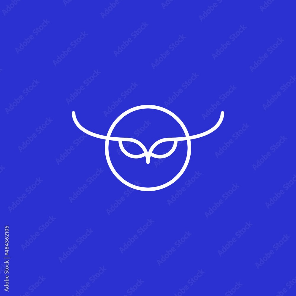 elegant modern minimal owl logo design. Circle owl logo illustration ... elegant modern minimal owl logo design. Circle owl logo illustration ...