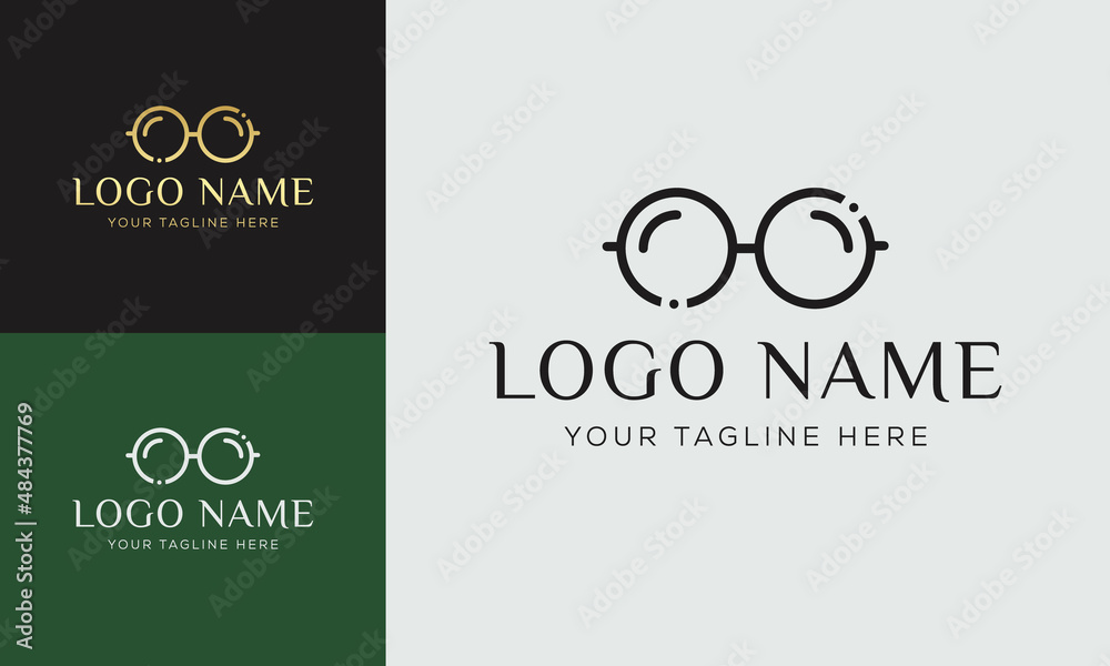 Optic Lens Logo Vector Design Vintage Illustration, Eyeglasses Logo ...