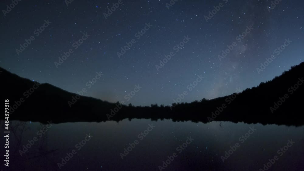 Vidéo Stock Milky Way Galaxy Time Lapse motion at Lampang Thailand ...