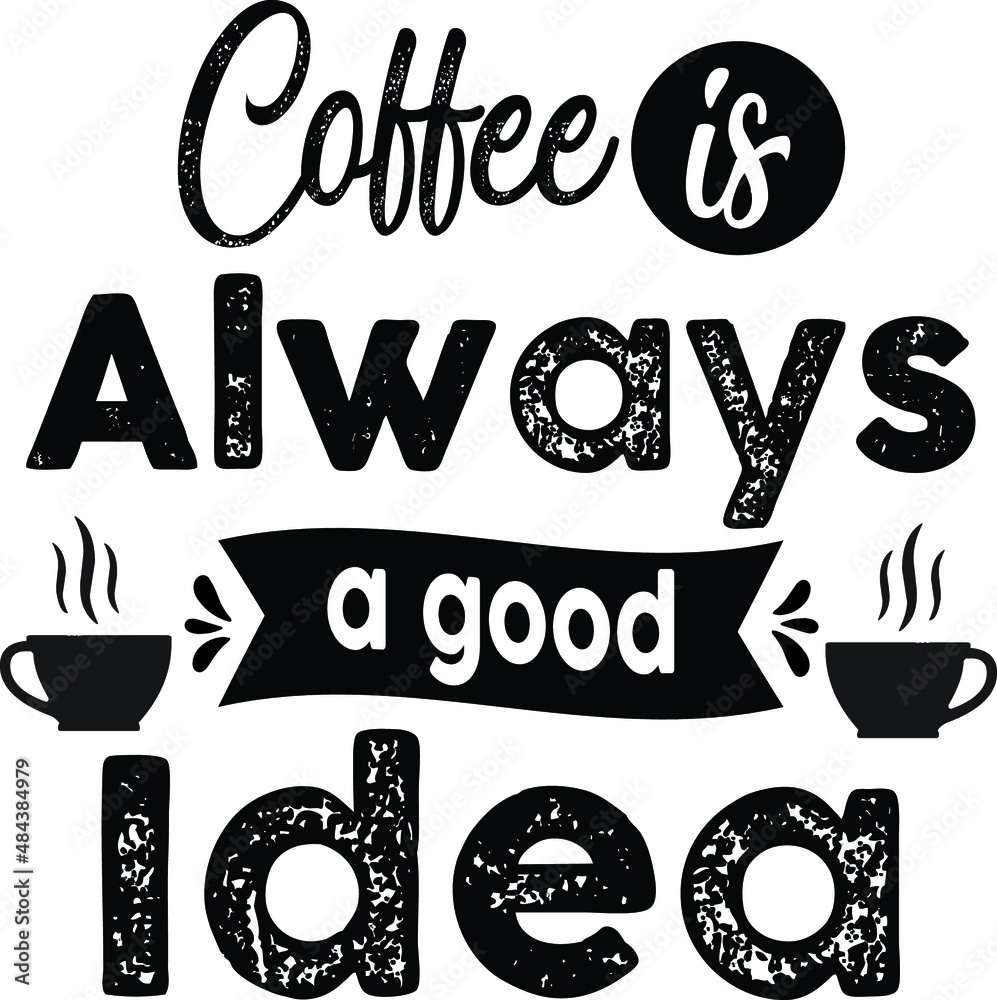 Coffee Typography hand lettering coffee quotes with sketches for a ...