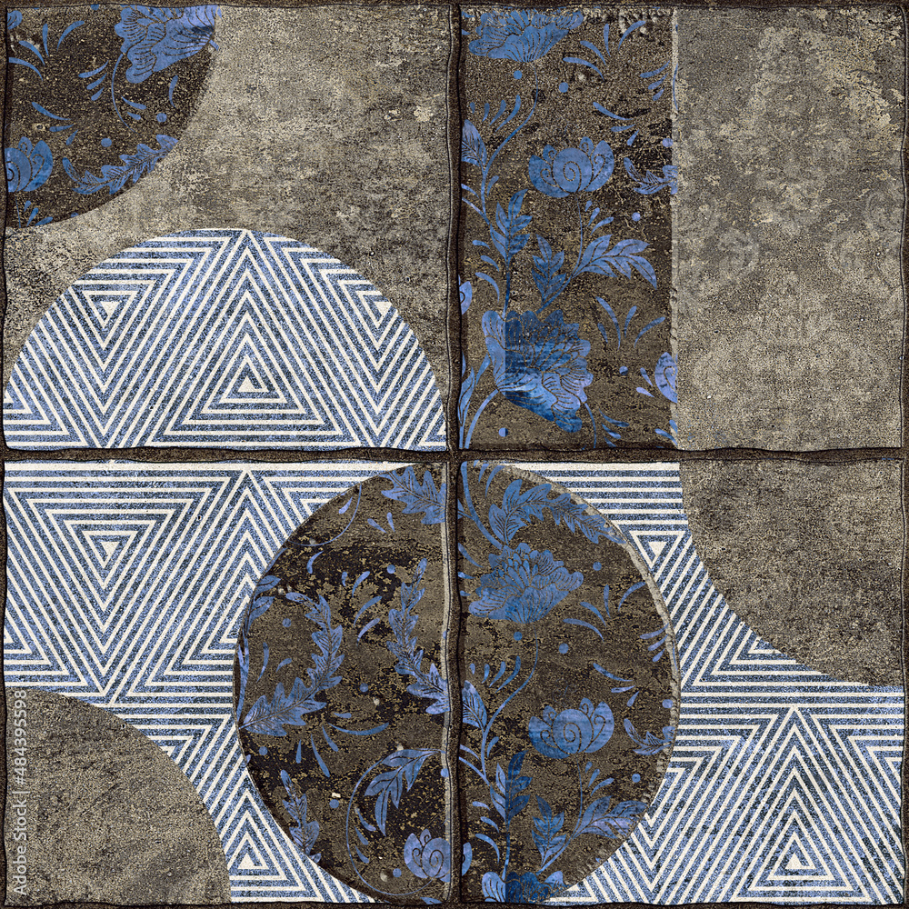 Multicolor digital wall tiles design for interior abstract home decor ...