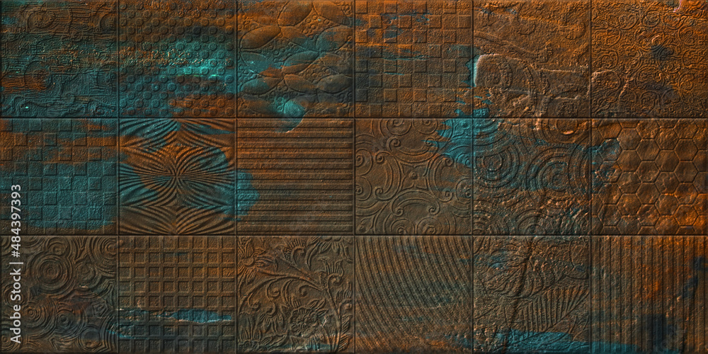 Multicolor digital wall tiles design for interior abstract home decor ...