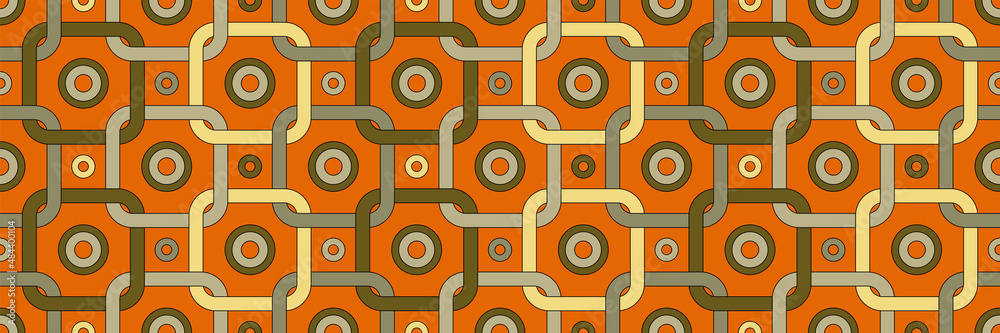 Seamless vector pastel pattern in 60s style. Squares. Stylish ...