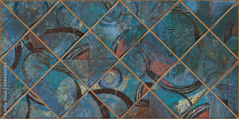 Multicolor digital wall tiles design for interior abstract home decor ...