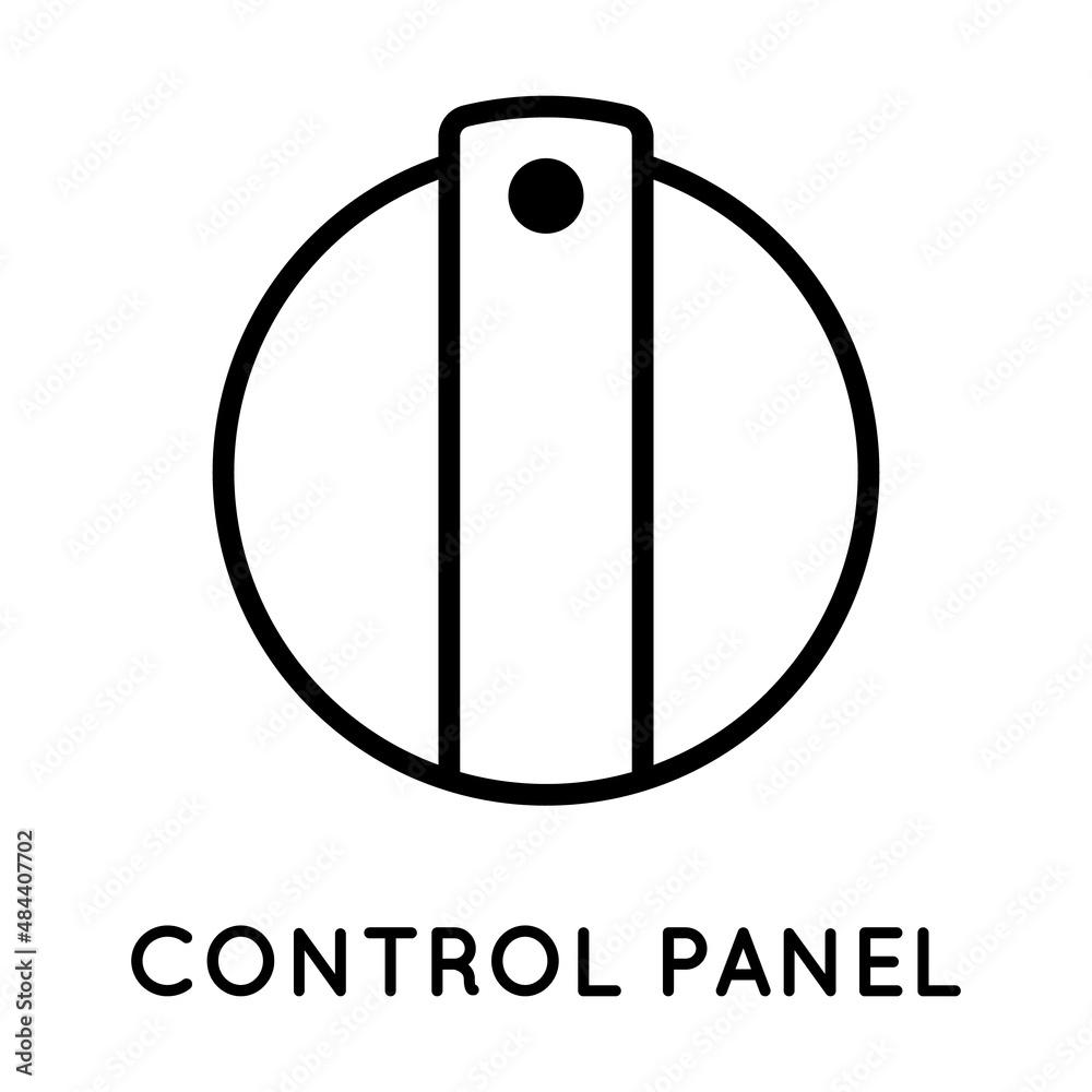 Power switch icon for control panel. Vector icon for displaying mode ...