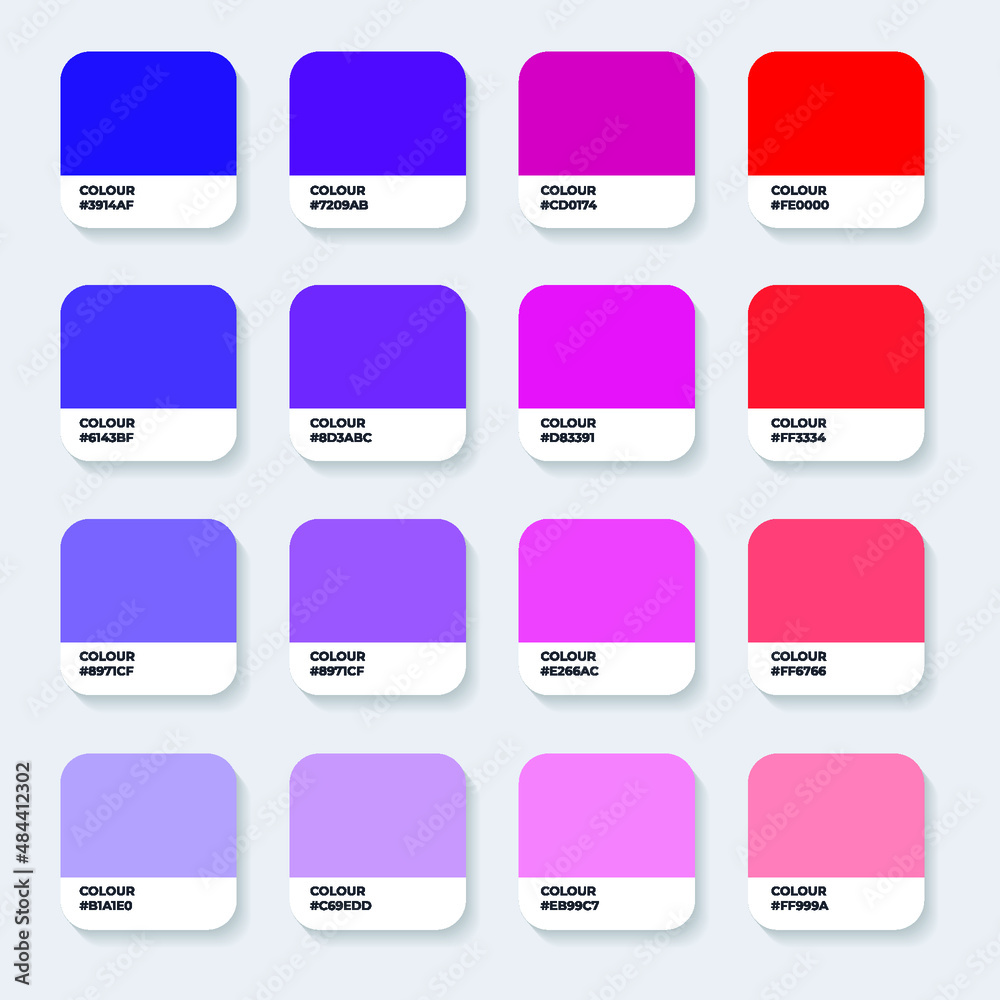 Color Pantone. Trend Colour Guide Palette Catalog Samples in RGB HEX ...