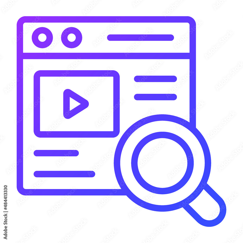 search media Icon. User interface Vector Illustration, As a Simple ...