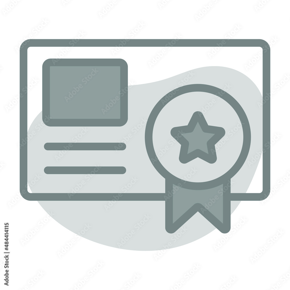 certificate Icon. User interface Vector Illustration, As a Simple ...