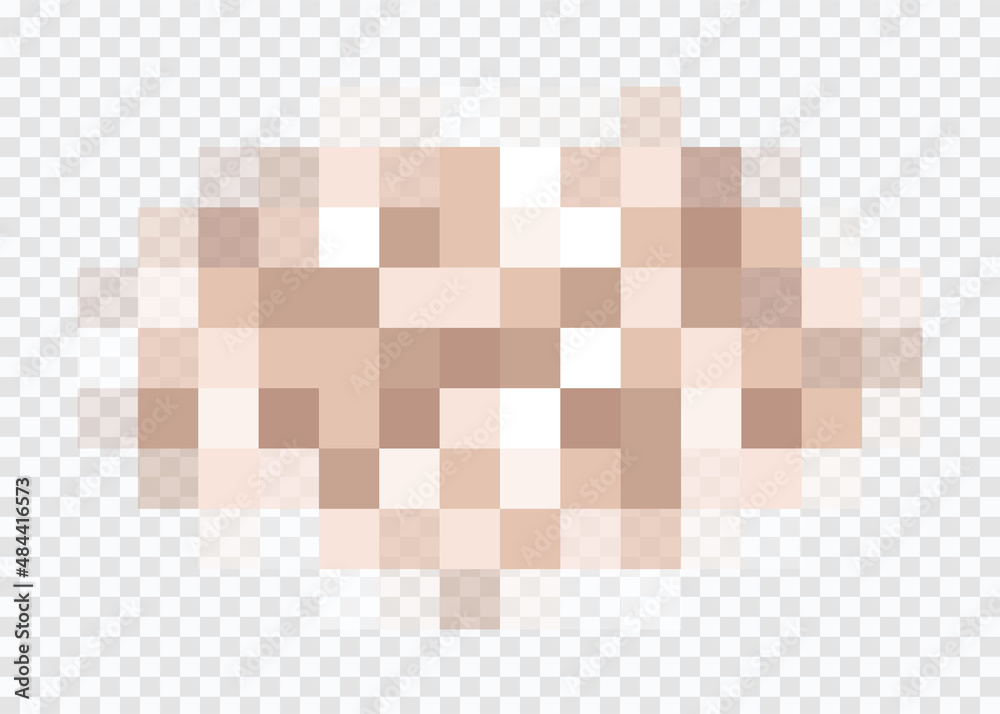 Censor blur effect texture isolated on transparent background. Blurry ...