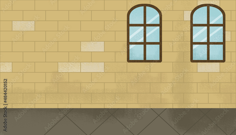 cartoon scene with castle palace room illustration Stock Illustration ...