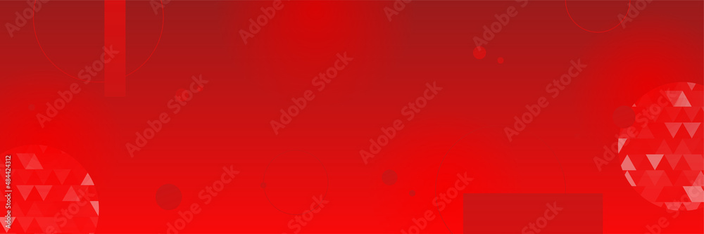 modern memphis geometric red abstract banner design background ...