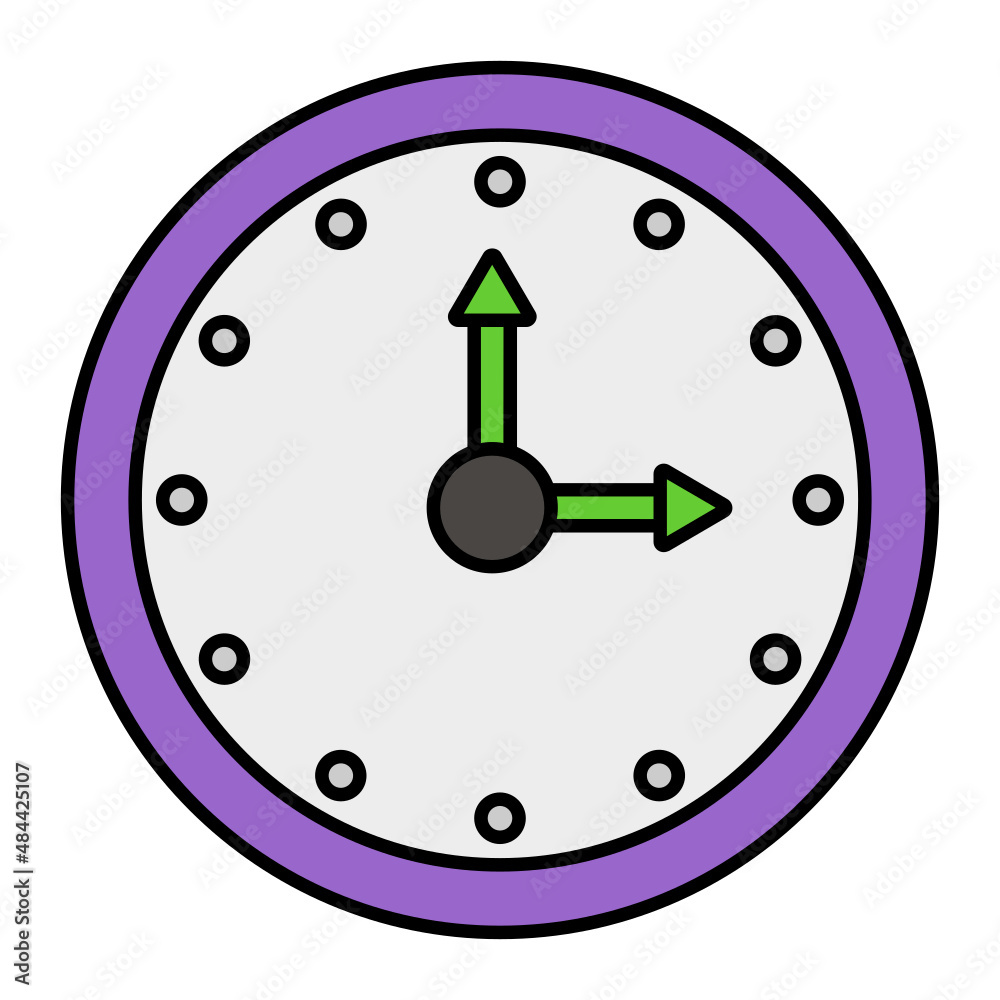 Watch Time Concept, audience retention duration Vector Color Icon ...
