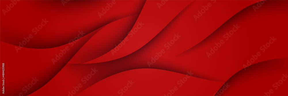 modern Wave red abstract banner design background. Abstract red banner ...