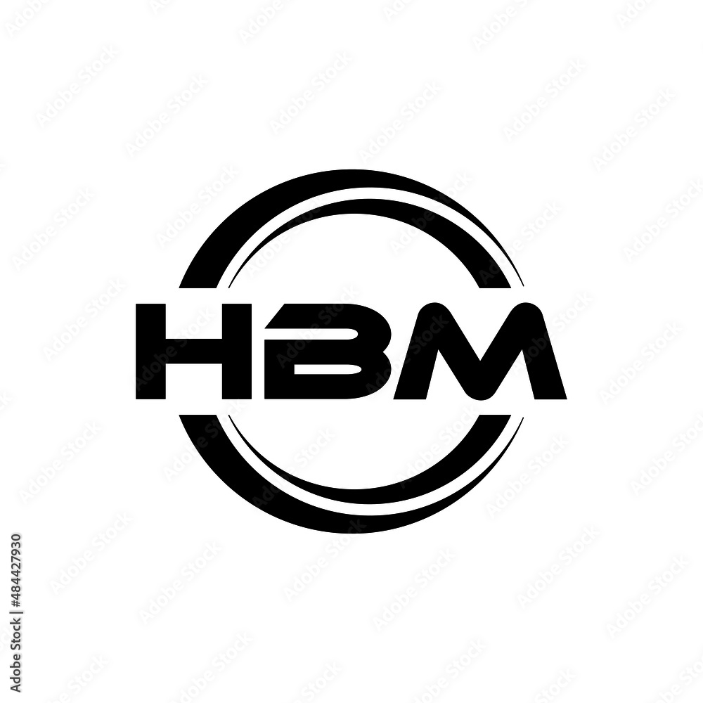 HBM letter logo design with white background in illustrator, vector ...