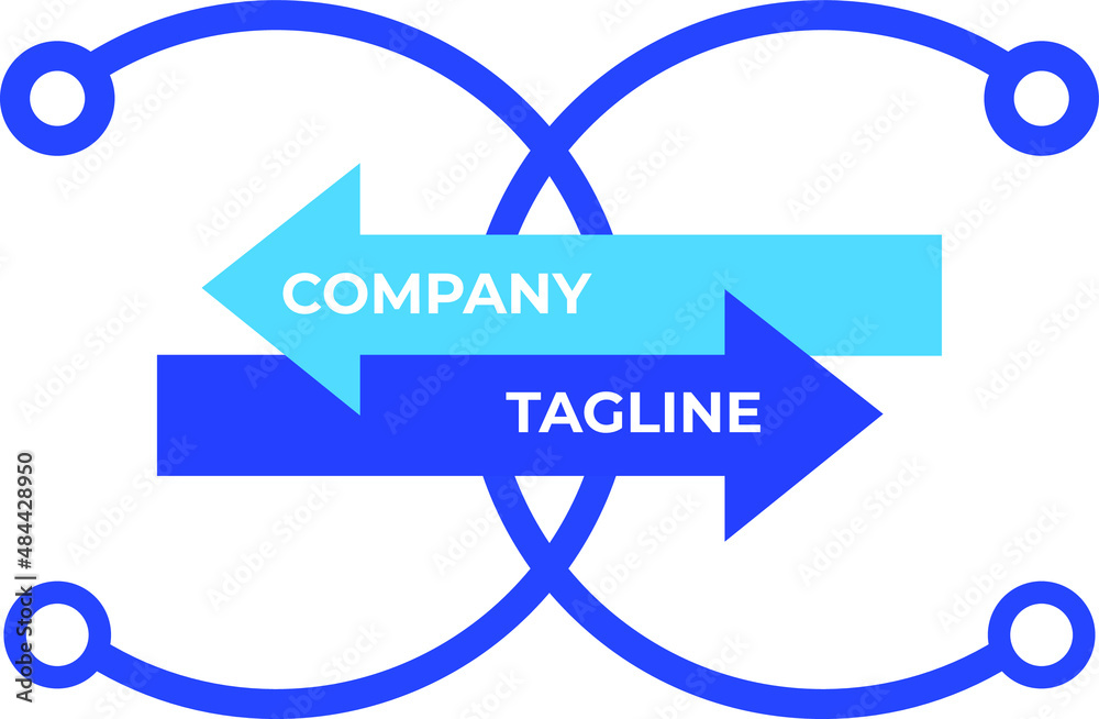 Double C and arrow logo with blue colors Stock Vector | Adobe Stock