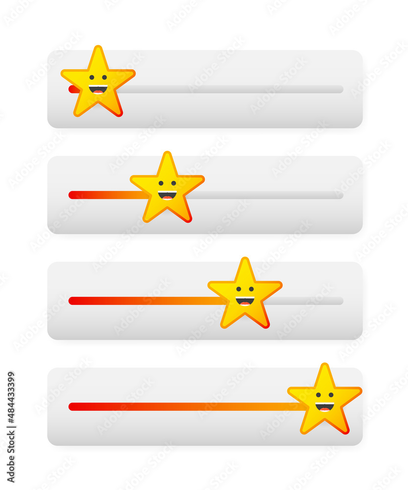 Level slider in flat style on white background. Flat vector. Arrow icon ...