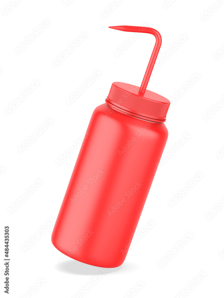 Blank lab wash bottle template, 3d render illustration. Stock ...