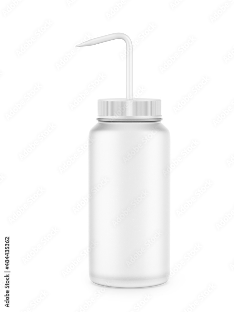 Blank lab wash bottle template, 3d render illustration. Stock ...