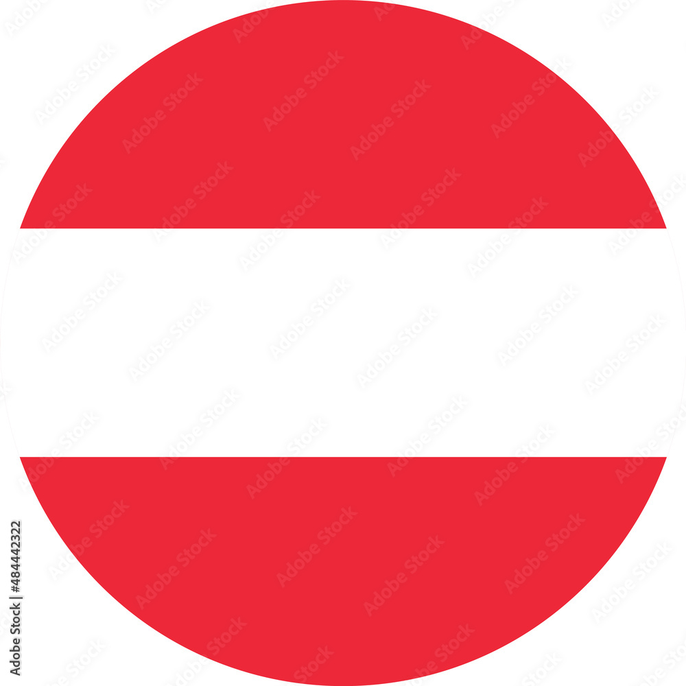 Austria flag in circle shape isolated on png or transparent background ...