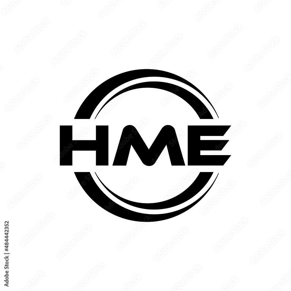 Vecteur Stock HME letter logo design with white background in ...
