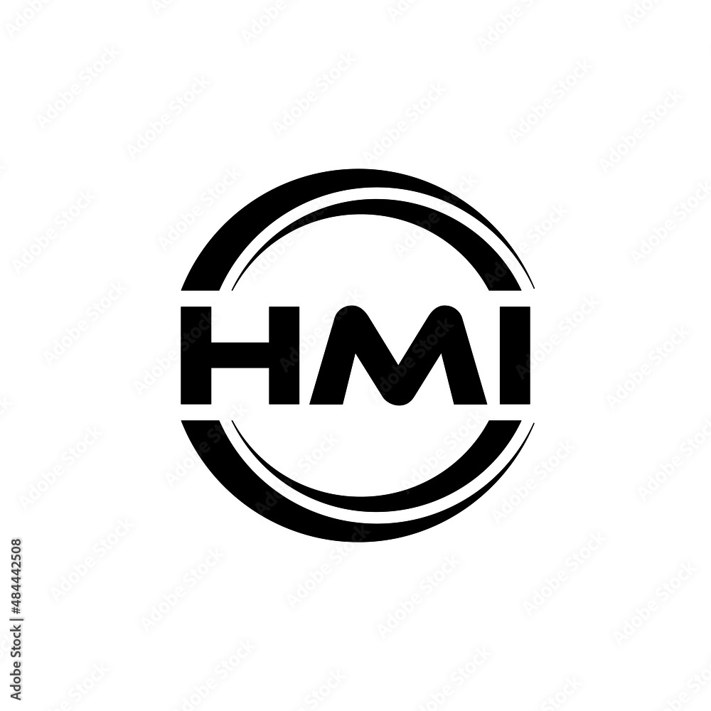 HMI letter logo design with white background in illustrator, vector ...