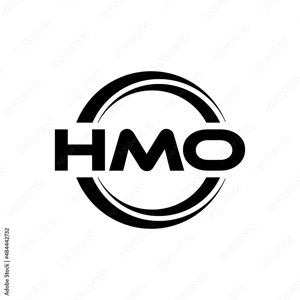 HMO letter logo design with white background in illustrator, vector ...