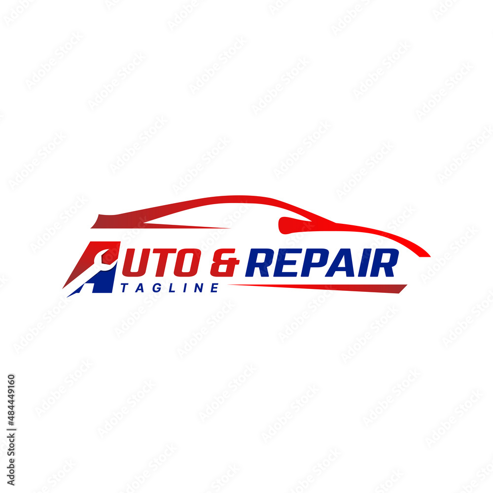 Auto Care Car Repair Logo Design Template Stock Vector | Adobe Stock