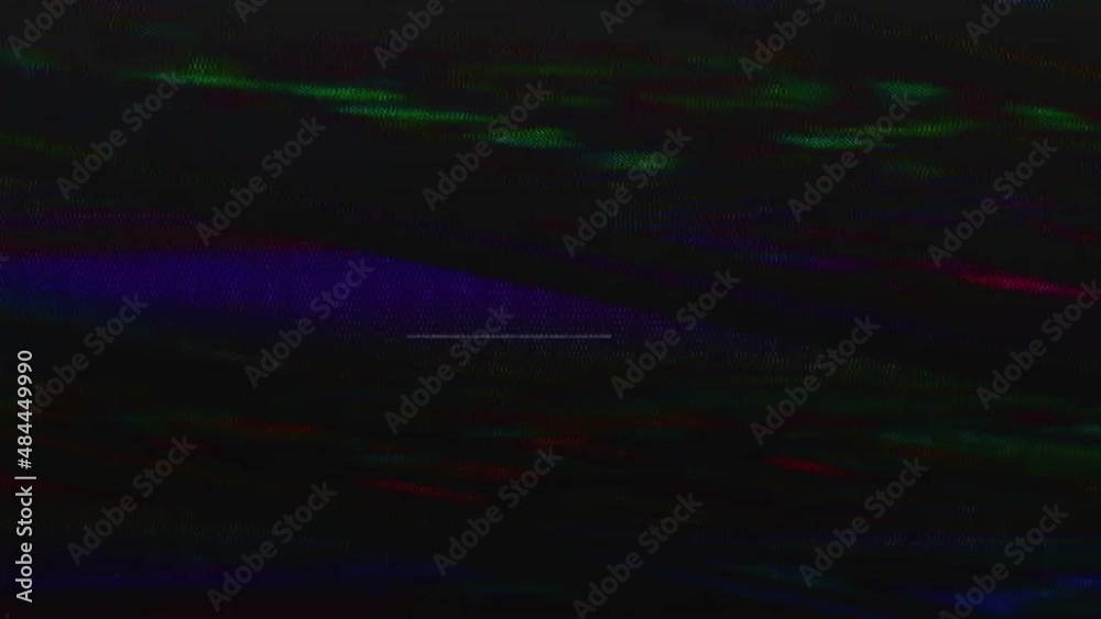 Color glitch noise. Distortion overlay. Signal interference. Orange ...