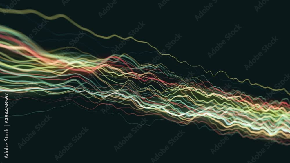 Abstract Slow Motion Swirling Strings Particles Background Loop/ 4k ...