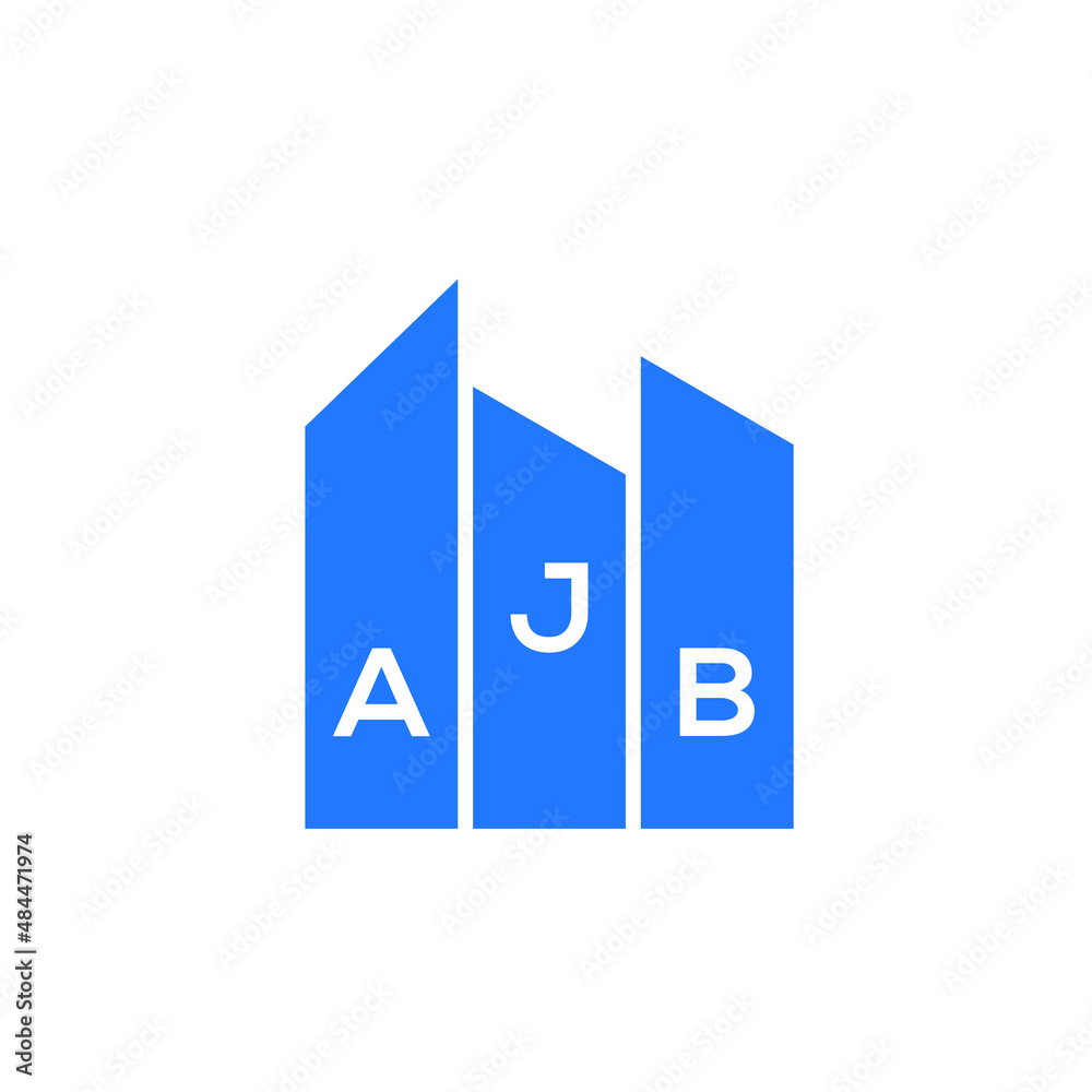 AJB letter logo design on black background.AJB creative initials letter ...