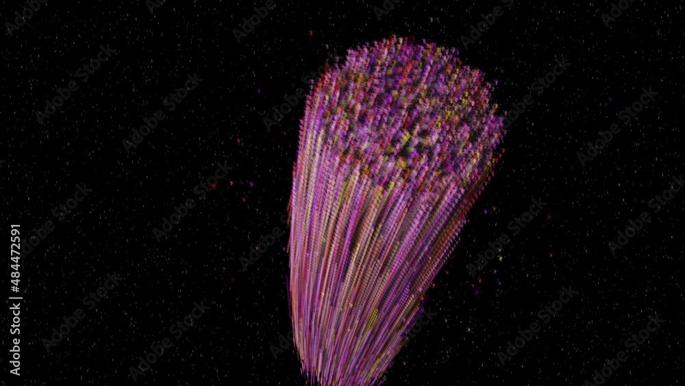 Abstraction. Red blood cells, platelets, erythrocytes in a blood vessel ...