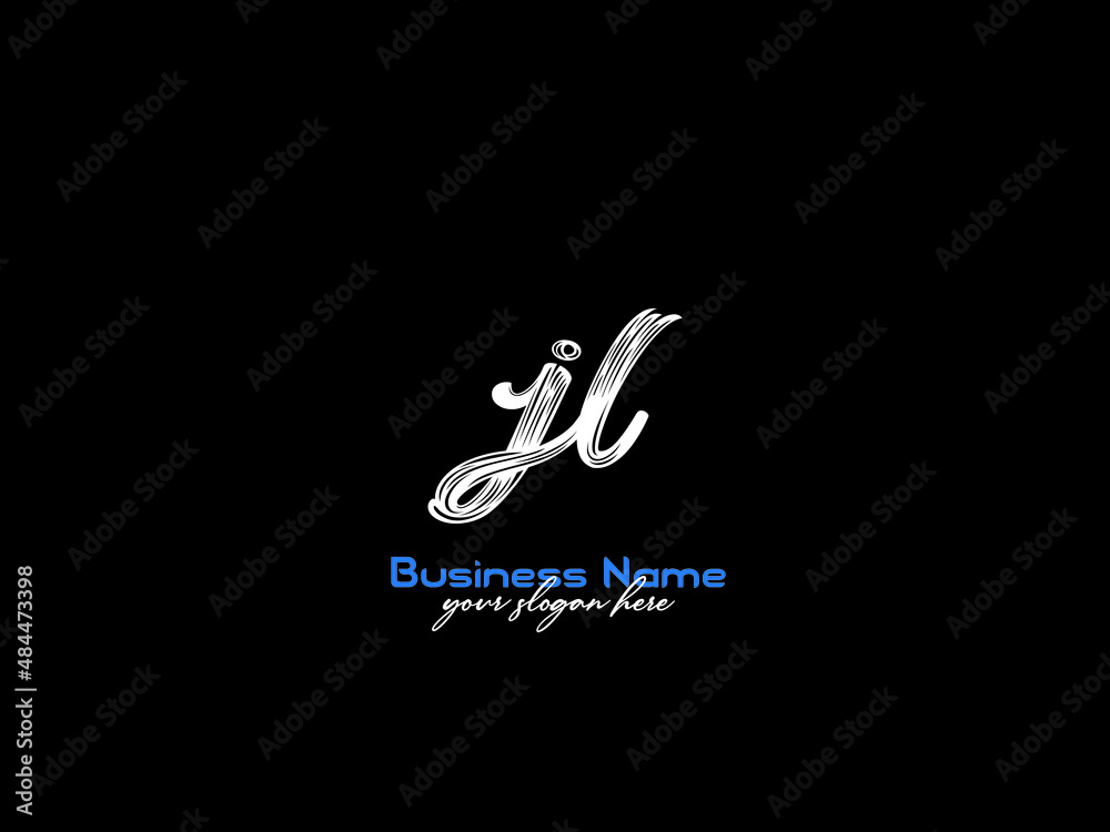 Classic Brush JL Logo, Simple Luxury Jl Signature Letter logo Vector ...