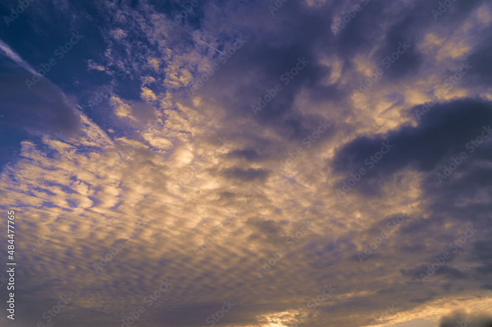sunset sky with clouds Stock Photo | Adobe Stock