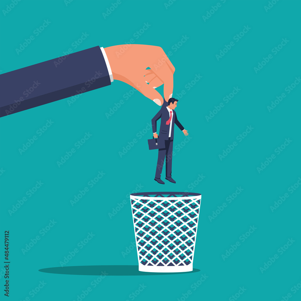 Unnecessary employee. Reduction staff. Dismissal of employees. Crisis ...