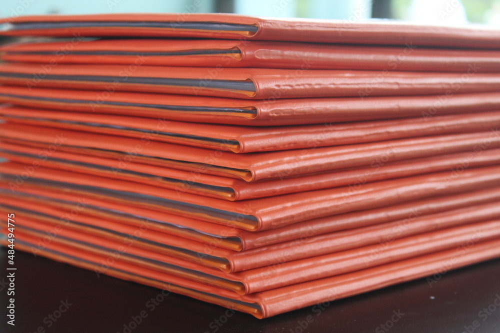 Piles of important document on office desk Stock Photo | Adobe Stock