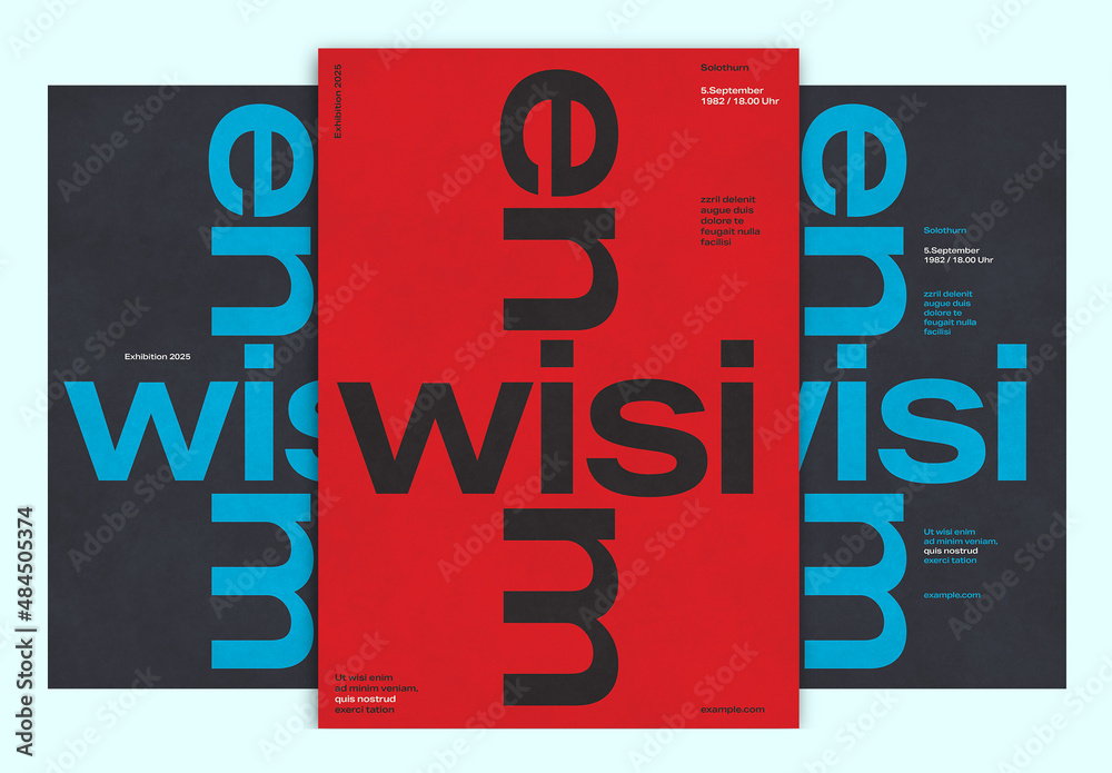 Creative Event Poster Layout in the International Typographic Style ...