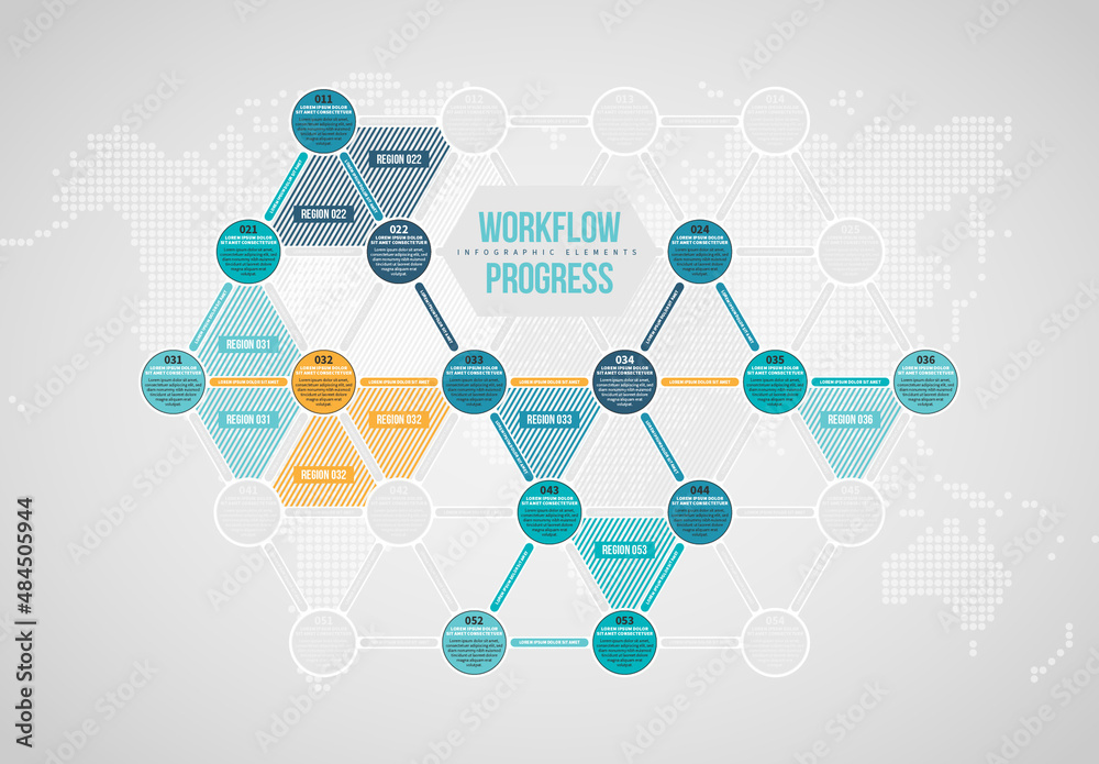 Workflow Progress Infographic Stock Template | Adobe Stock