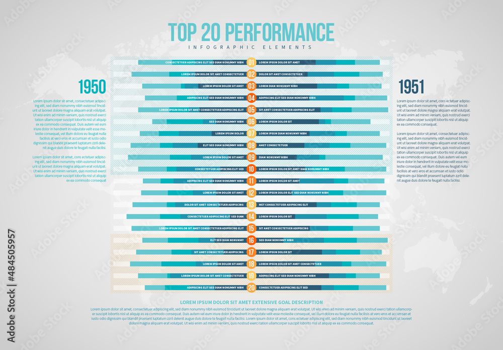 Top 20 Performance Infographic Stock Template | Adobe Stock