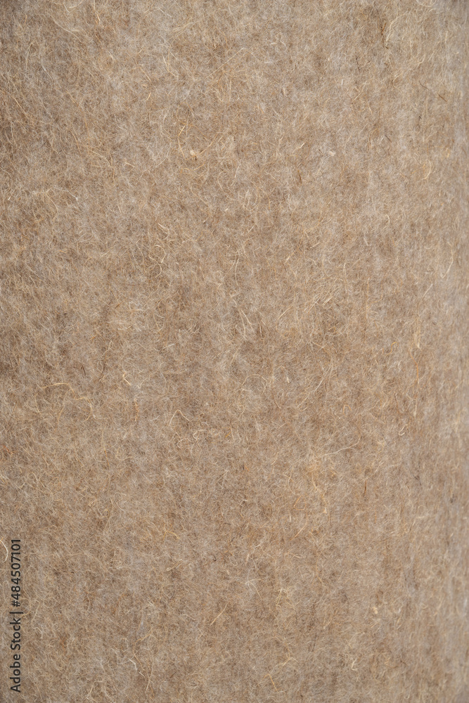 Soft insulating insulation for roofs made of hemp and linen close-up ...