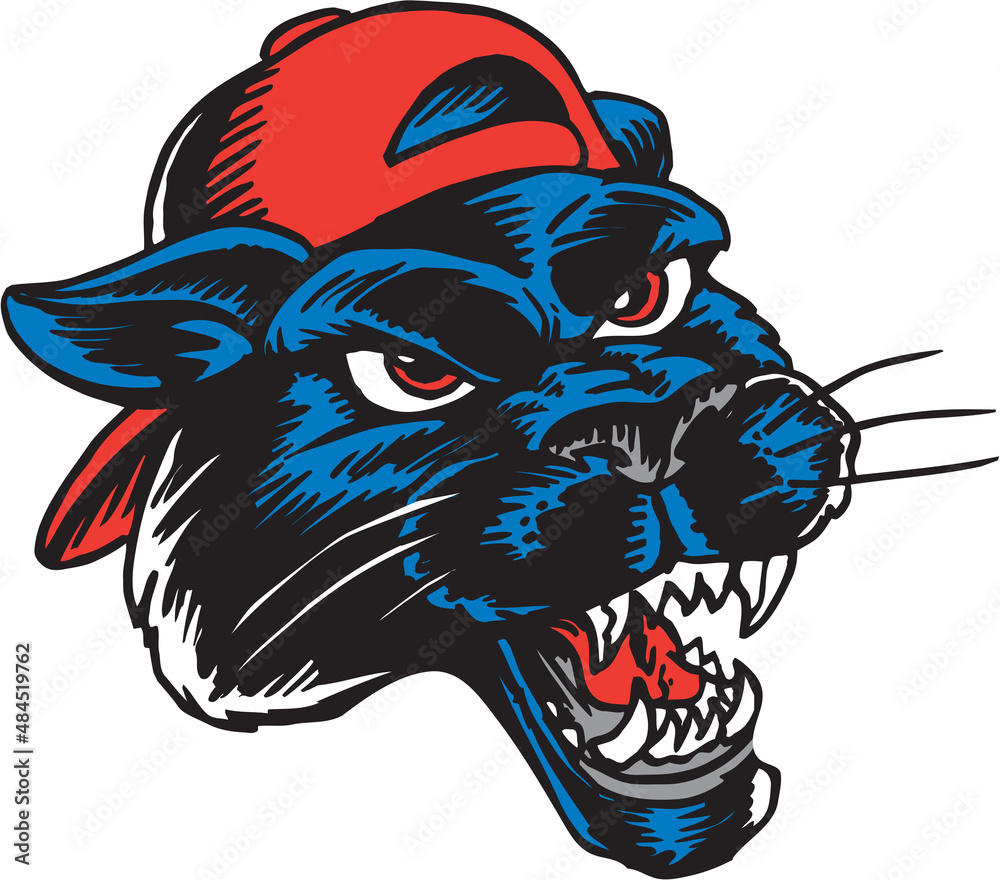 Panther Mascot Head Vector Illustration Stock Illustration | Adobe Stock