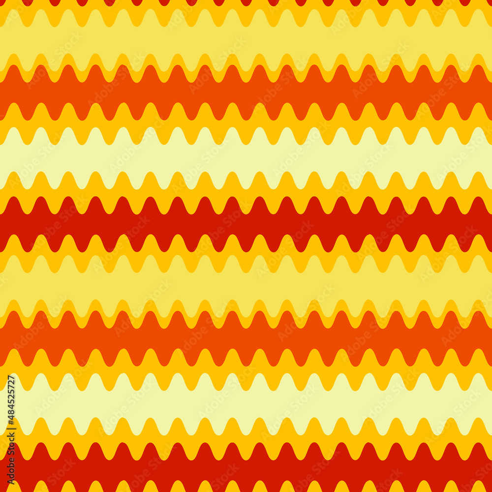 Seamless pattern on a square background - color waves. Geometry ...