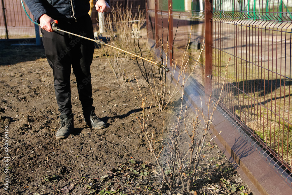 Spring Gardening Fumigating Pesti Pest Control Defocus Farmer Man