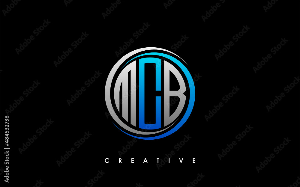 MCB Letter Initial Logo Design Template Vector Illustration Stock ...