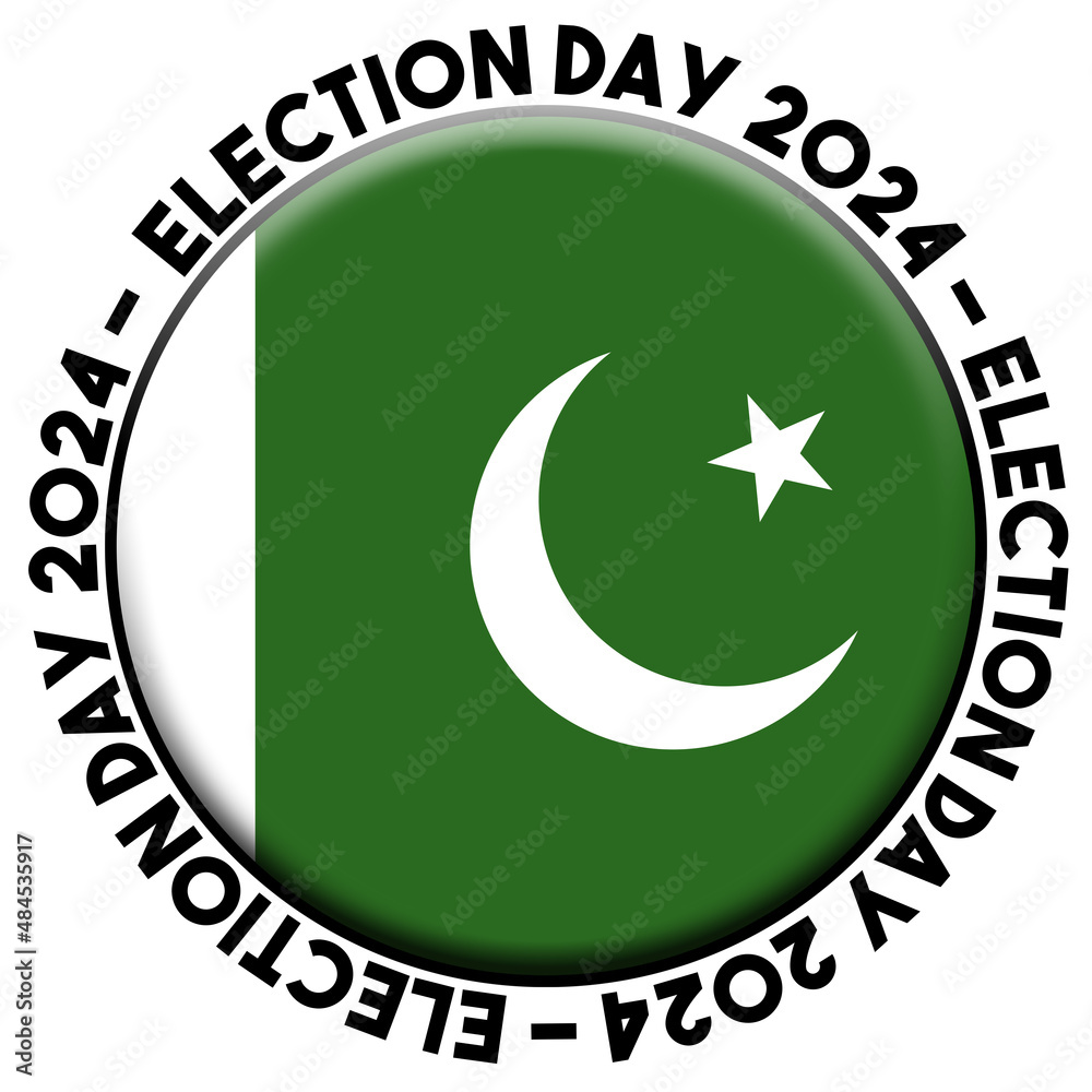 Pakistan Election Day 2024 Circular Flag Concept - 3D Illustration ...