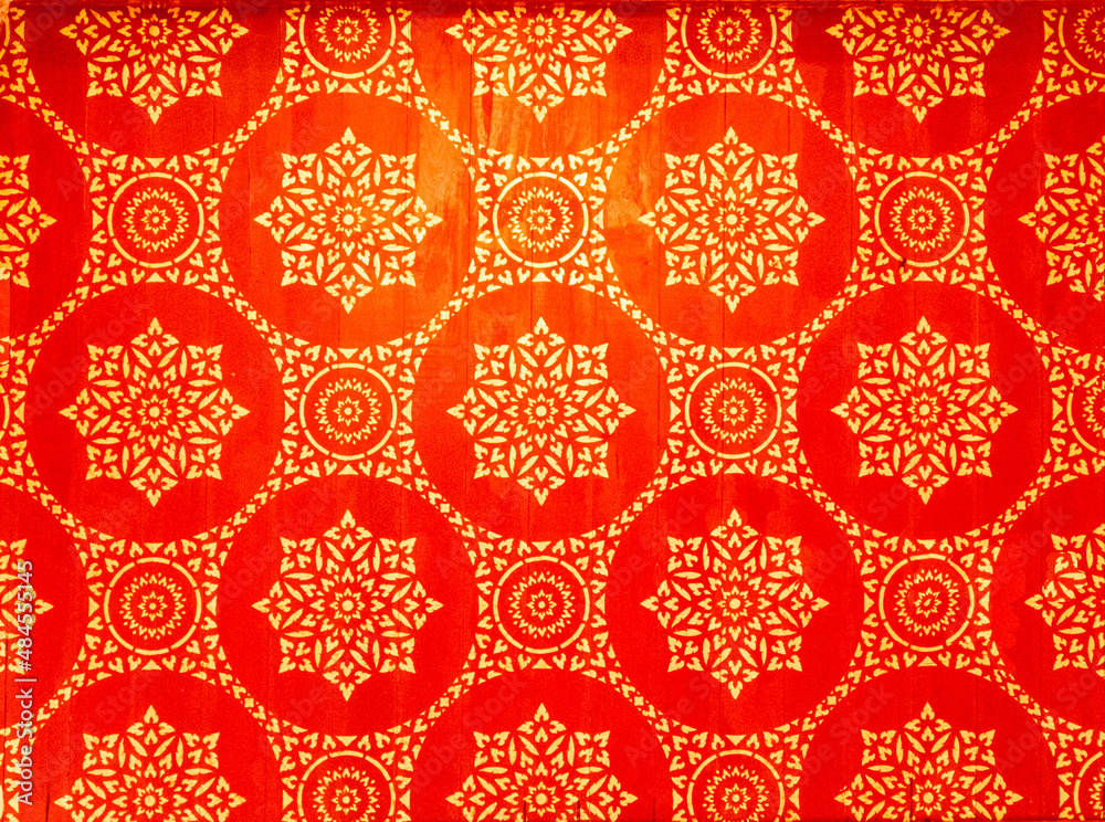 Thai pattern wallpaper culture art background in Temple seamless Thai ...