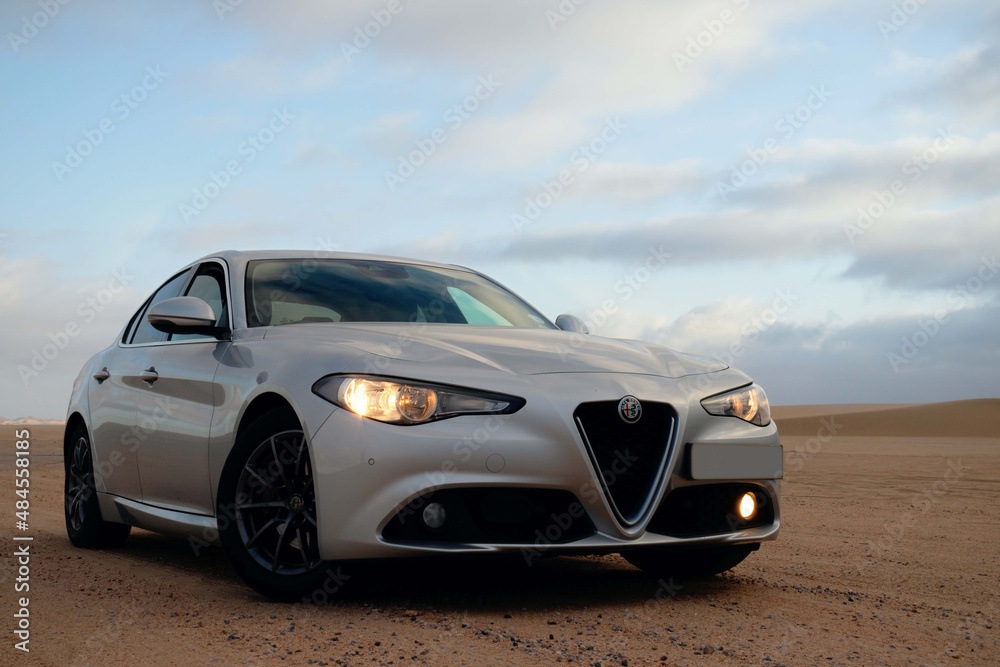 Alfa Romeo Giulia standing in the middle of the desert 15.01.2022 ...