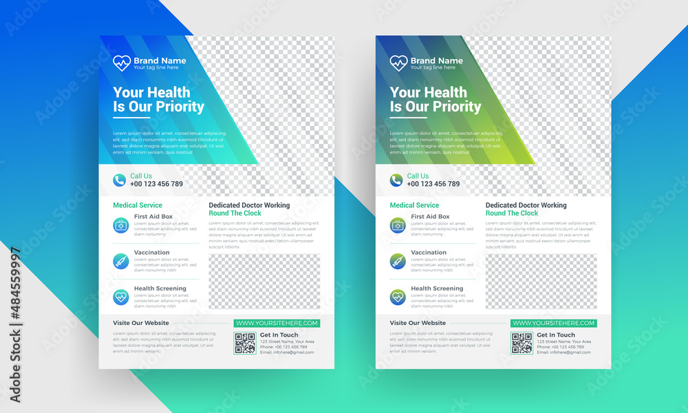 Modern medical healthcare flyer design or doctor brochure design ...