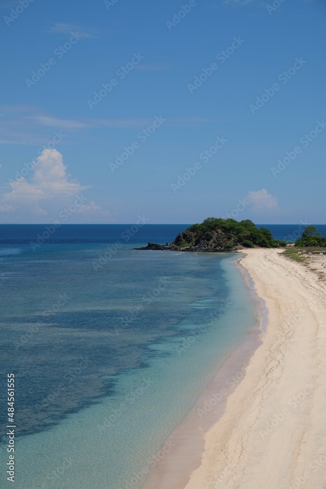 Beautiful scenery of One Dollar Beach located between Dili and Manatuto ...