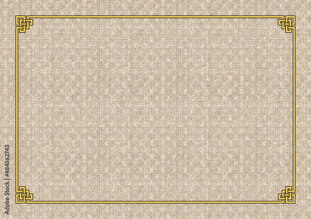 Oriental pattern, classical pattern, traditional pattern, style frame ...