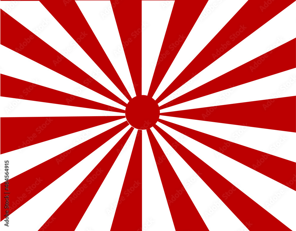 Japanese imperial sunset flag. Japanese imperial navy flag. Japan sun ...